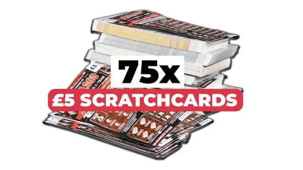 Win 75x £5 Scratchcards - Limited time offer at £1.49 | Elite Competitions