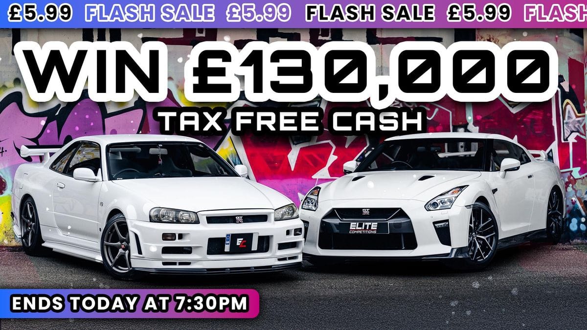 Win Win BOTH R34 & R35 Nissan GT-R or £130,000 Cash (+10,000 InstaWins) - Limited time offer at ...