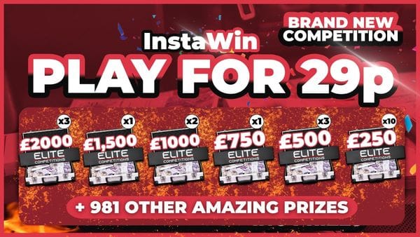 Win £1,000 End Prize + 1,000x InstaWins - Limited time offer at £0.29 | Elite Competitions